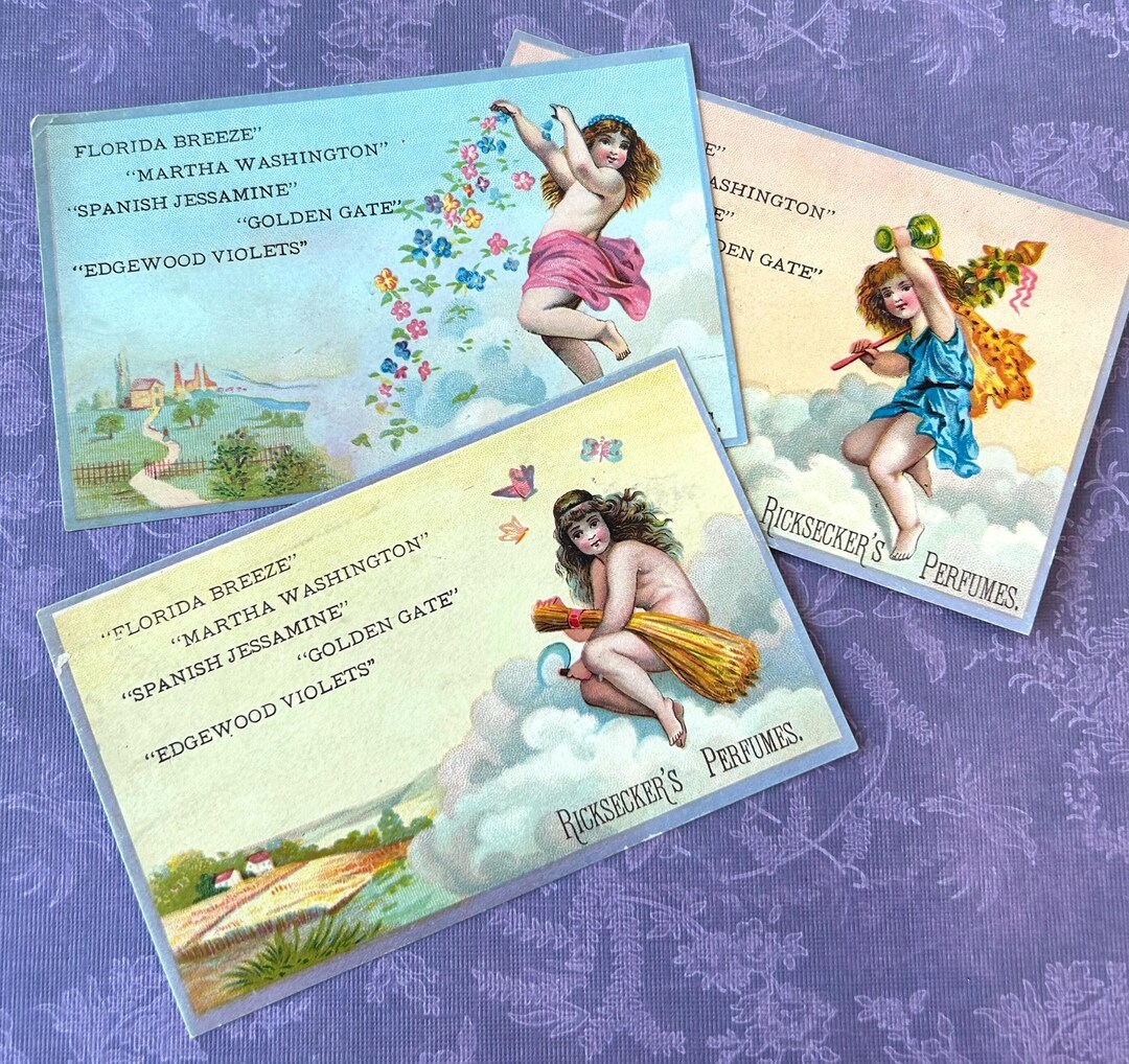 Victorian Trade Cards Cologne Ricksecker's Perfume Set 1800's Lot - Etsy
