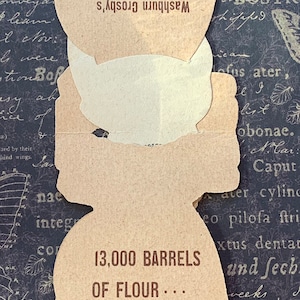 Victorian Trade Card Advertising Paper Doll Gold Medal Flour Washburn ...