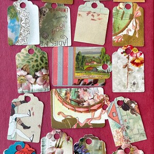Victorian Gift Tags Made From Antique Postcards Ephemera OOAK Altered ...
