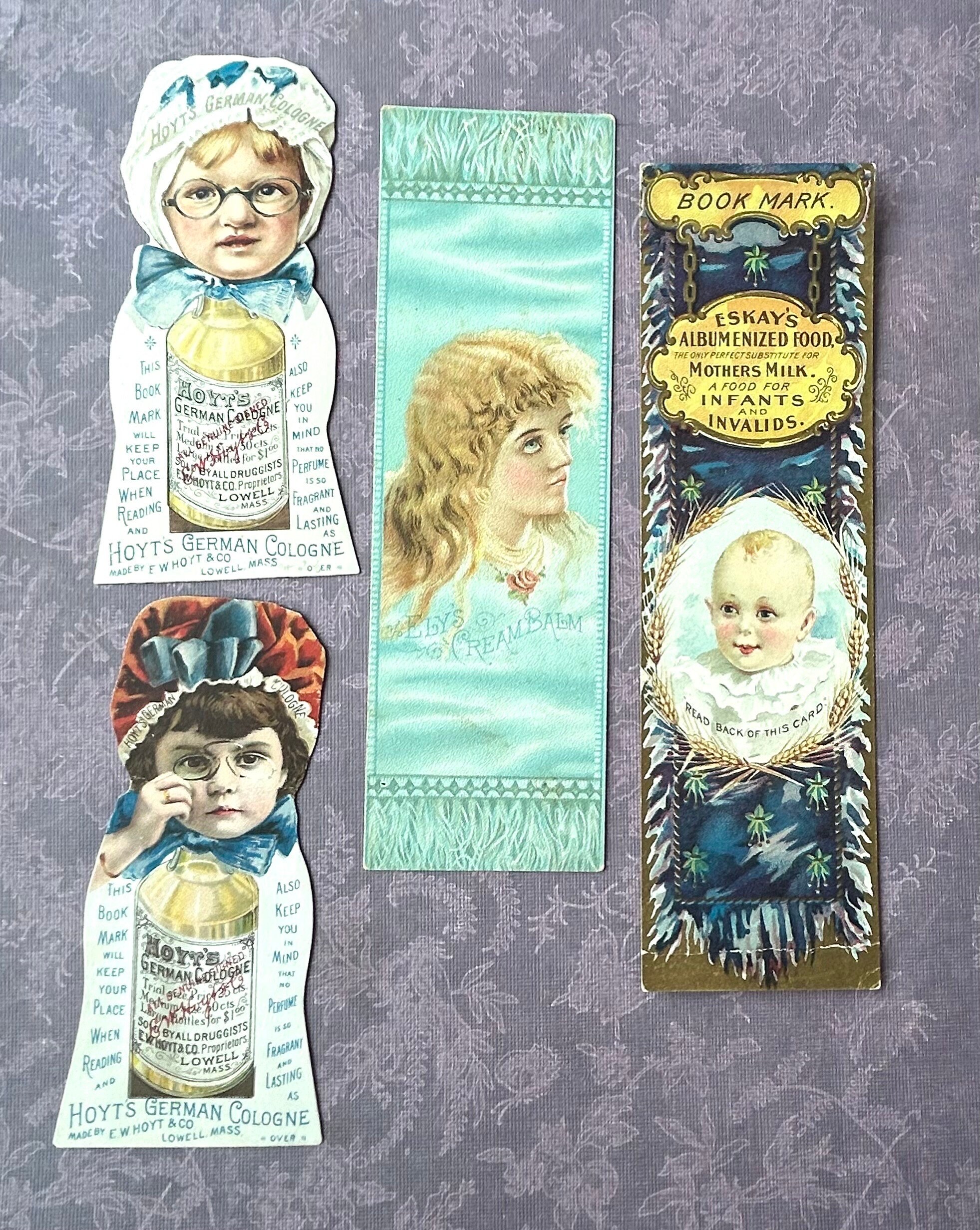 Victorian Trade Cards Advertising Bookmarks Ely's Cream Balm Hoyt's ...
