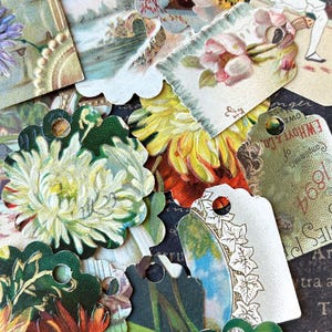Victorian Gift Tags Made From Antique Postcards Ephemera OOAK Altered ...