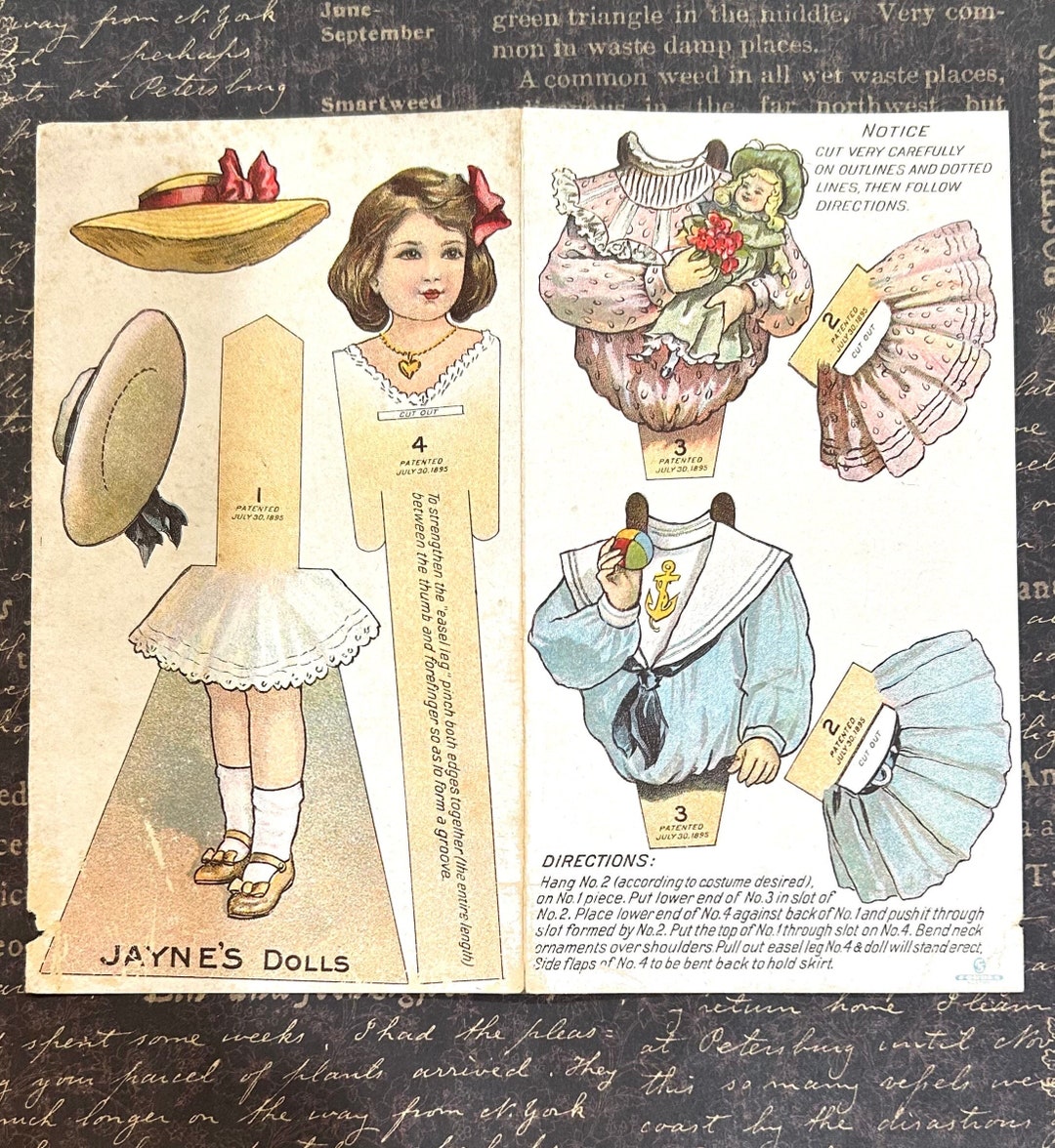 Victorian Advertising Paper Doll Jaynes Tonic Quack Medicine Girl With ...