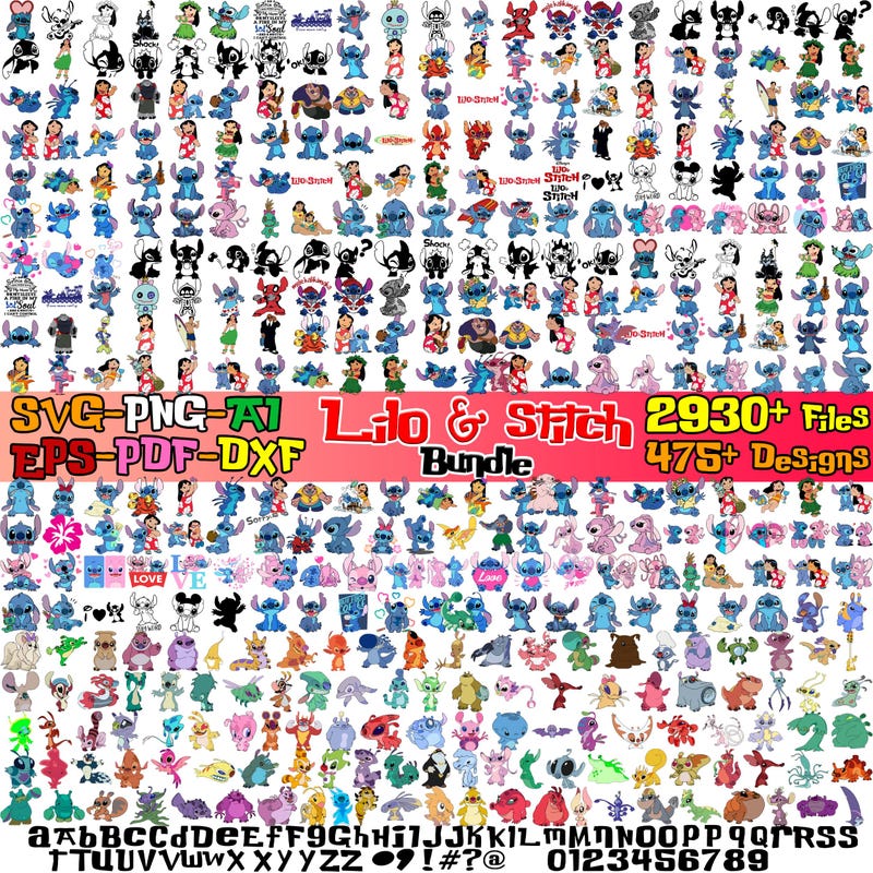 Lilo and stick characters - Etsy.de
