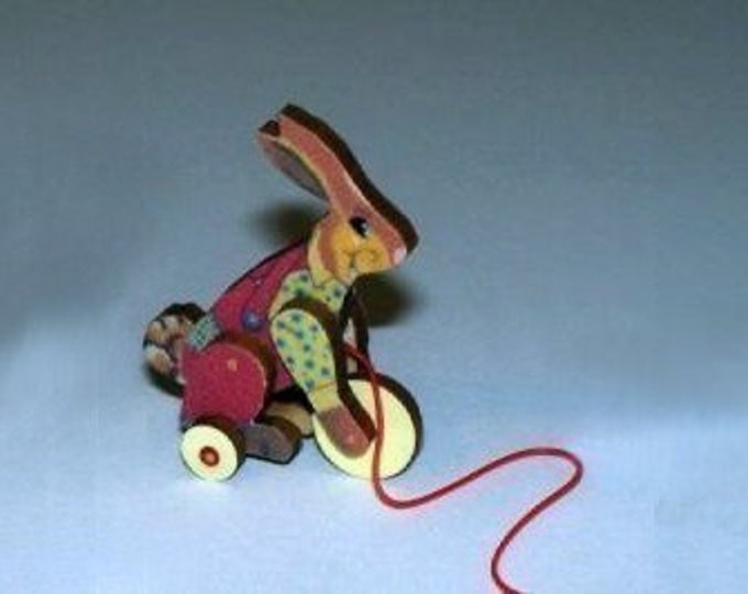 Rabbit Pull Toy KIT Dollhouse Miniature DIY Easter Bunny - Etsy