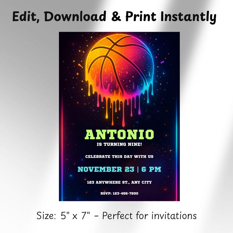 Football Birthday Invitation | Game Day Party Invite | Editable ...