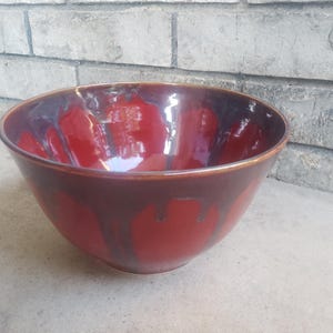 Red Drip Mixing Bowl - Etsy