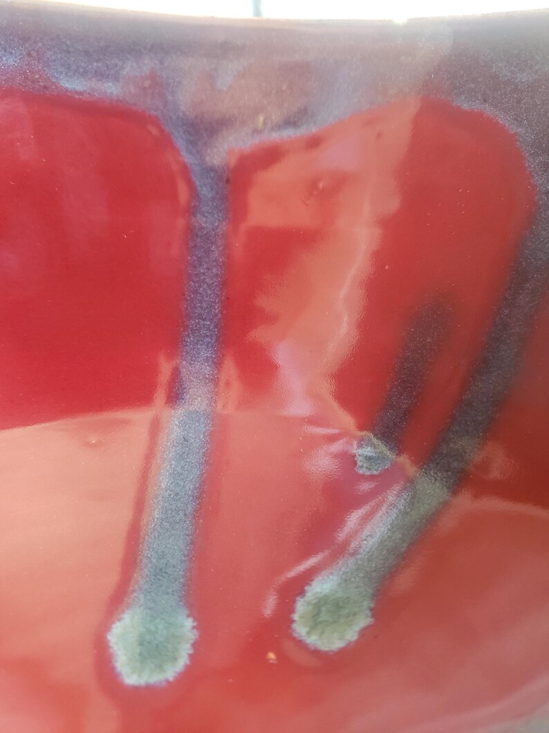 Red Drip Mixing Bowl - Etsy