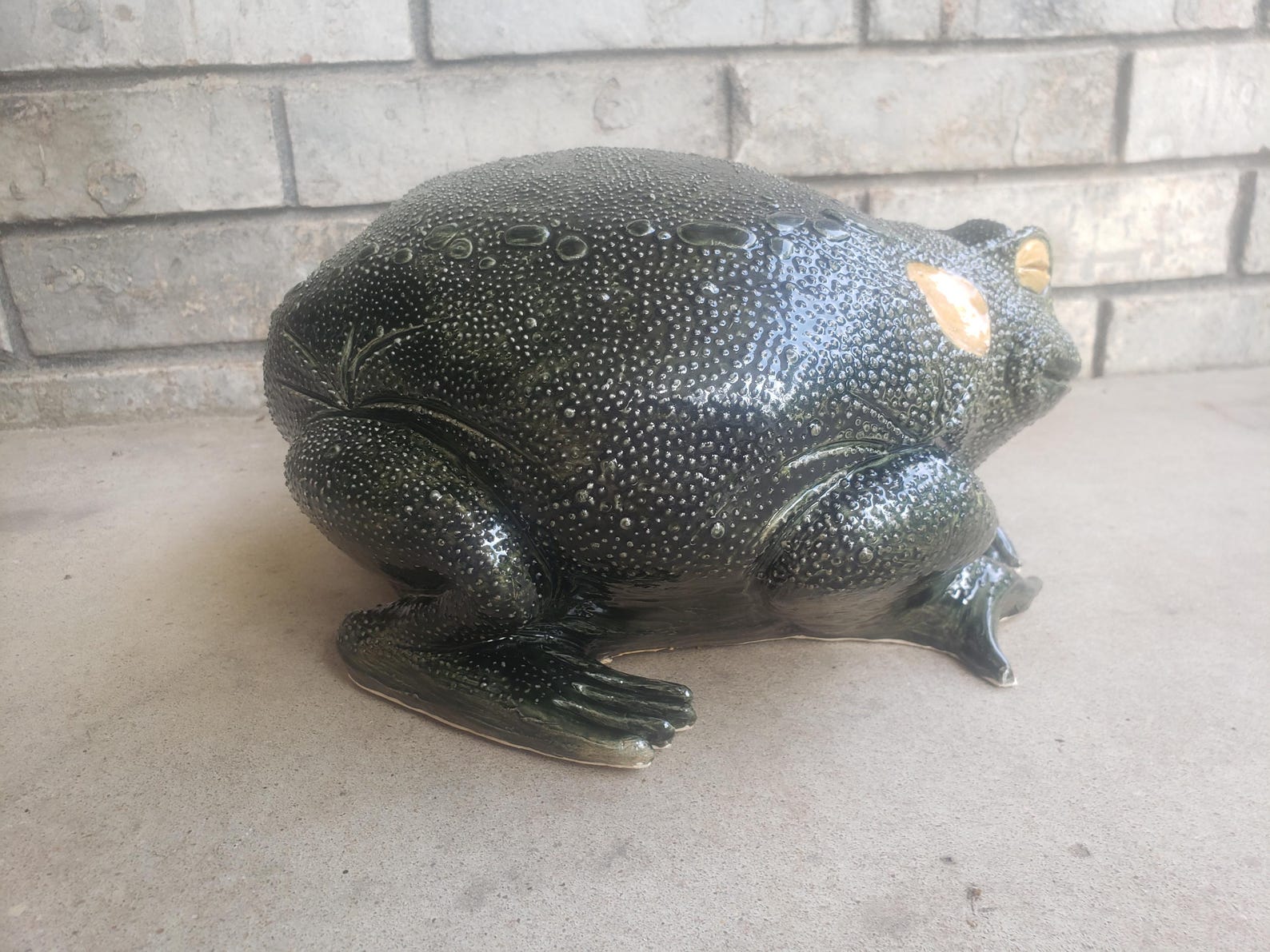 Hand Sculpted Stoneware Toad: Large Pottery Frog - Etsy