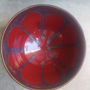 Red Drip Mixing Bowl - Etsy