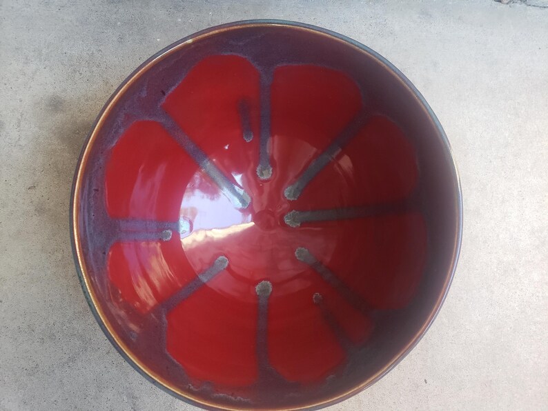 Red Drip Mixing Bowl - Etsy