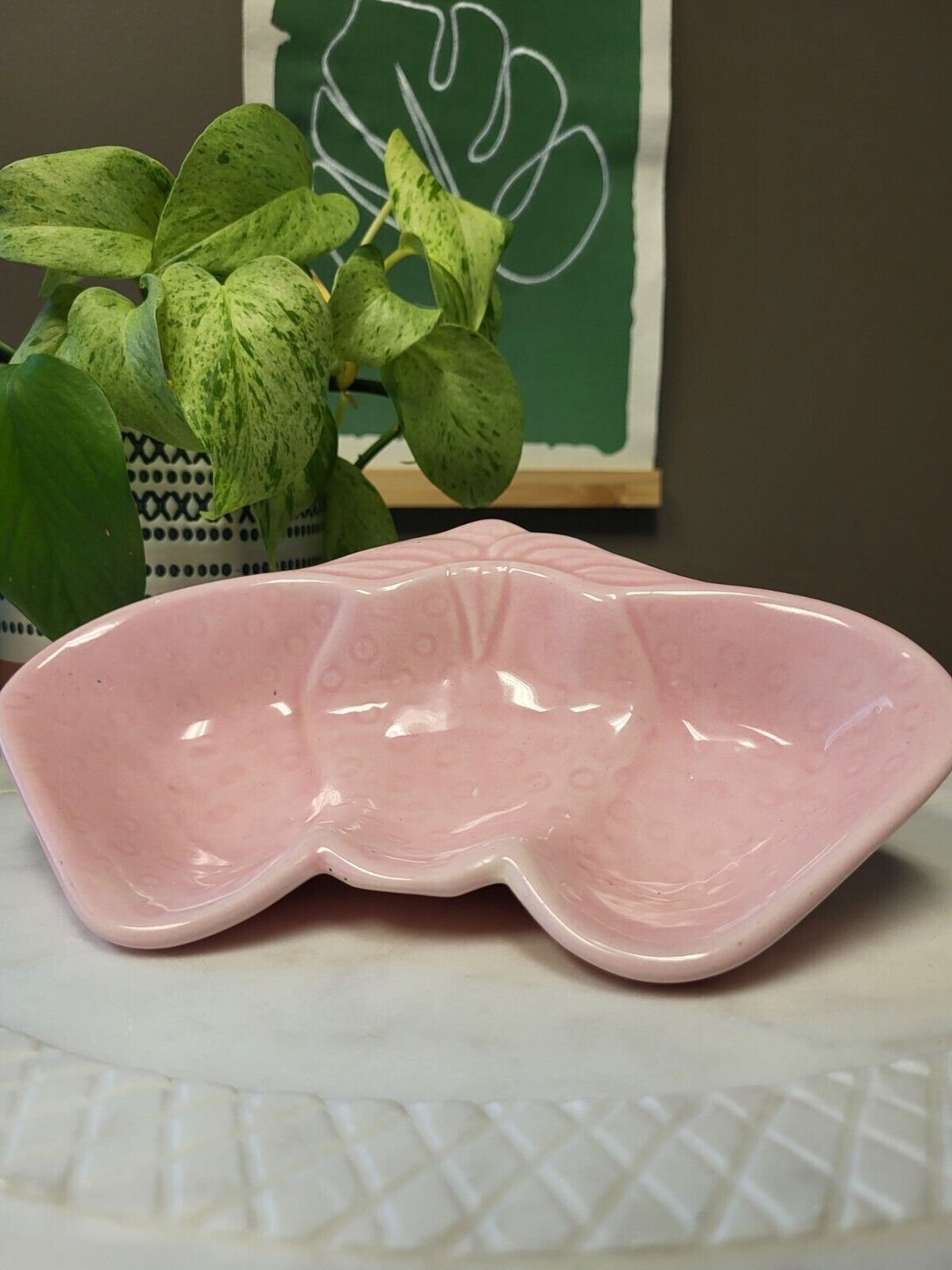 Belmar California Pottery Pink Strawberry Replacement Tray Dish 310 VTG ...