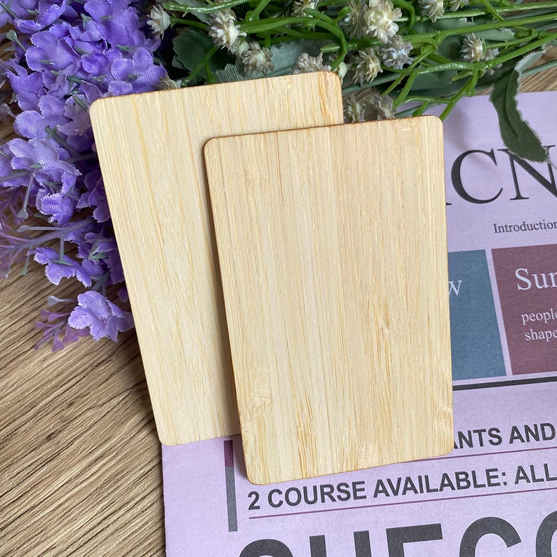 5 Pack NFC Bamboo Tap Card Digital Business Wood Cards DIY Materials - Etsy