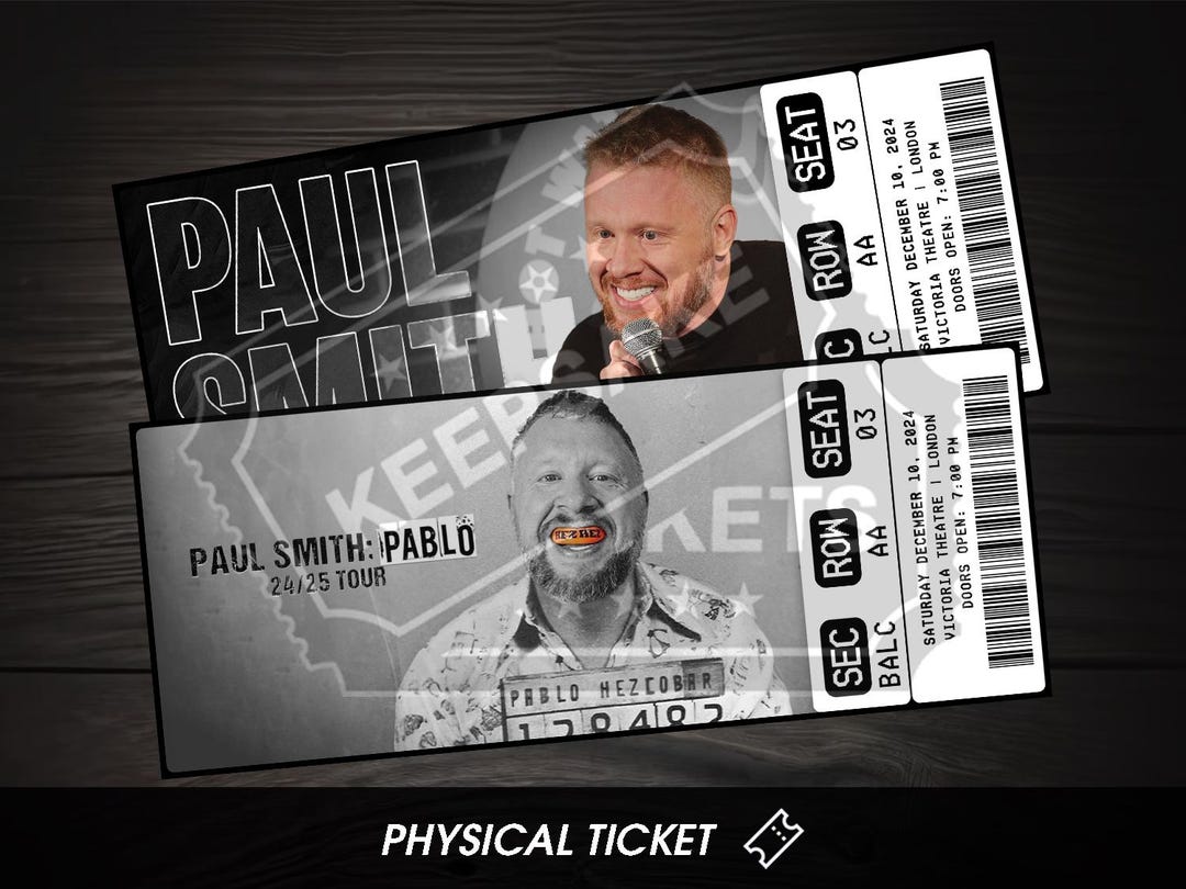 Custom Paul Smith Ticket Pablo Tour 2024 2025 | Personalized Live Stand ...