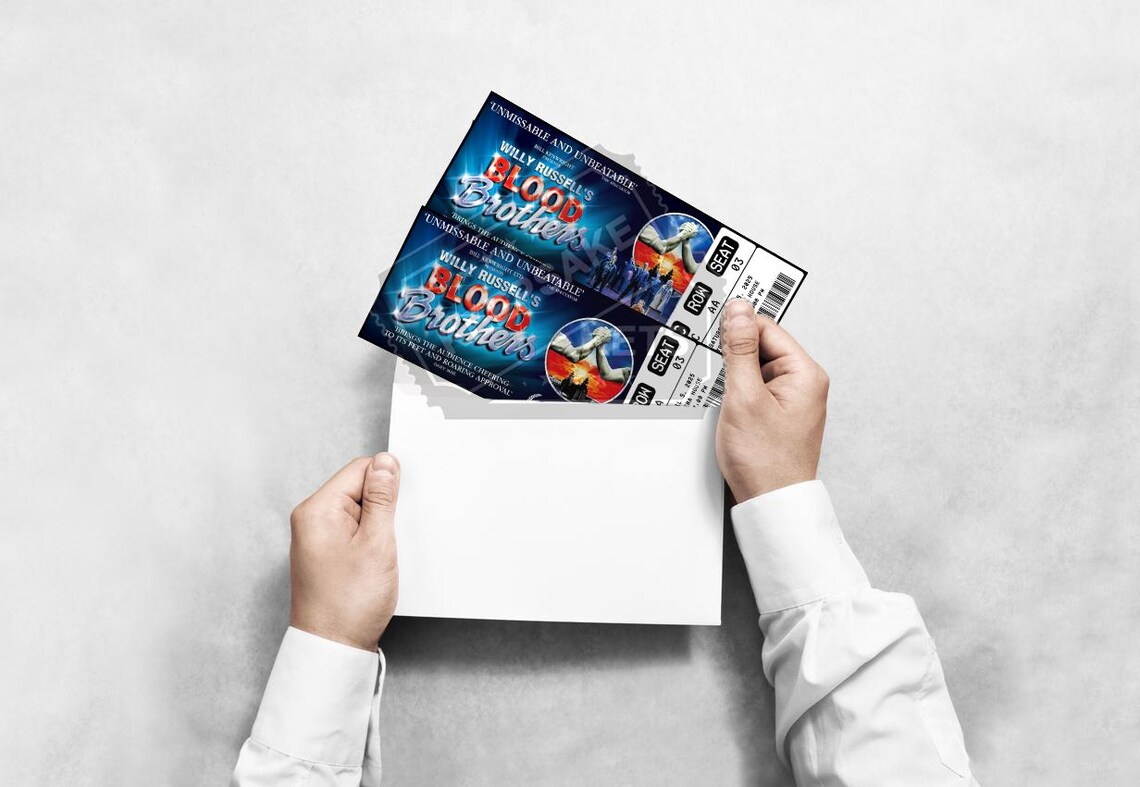 Printable Blood Brothers Musical Theatre Ticket | Personalized Gift ...