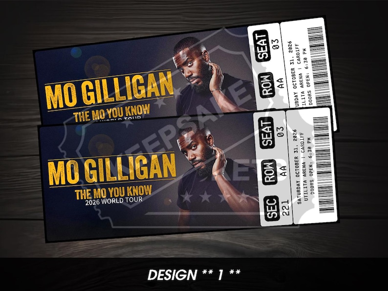 Printable Mo Gilligan Ticket the Mo You Know Tour 2026 | Personalized ...