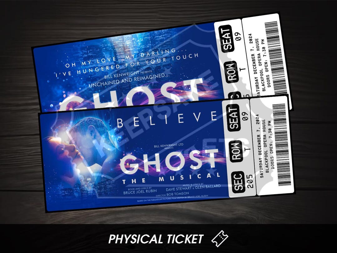 Custom Ghost the Musical Theatre Ticket Personalized Gift Reveal ...