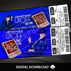 Printable Just in Time Musical Theatre Ticket | Personalized Gift ...