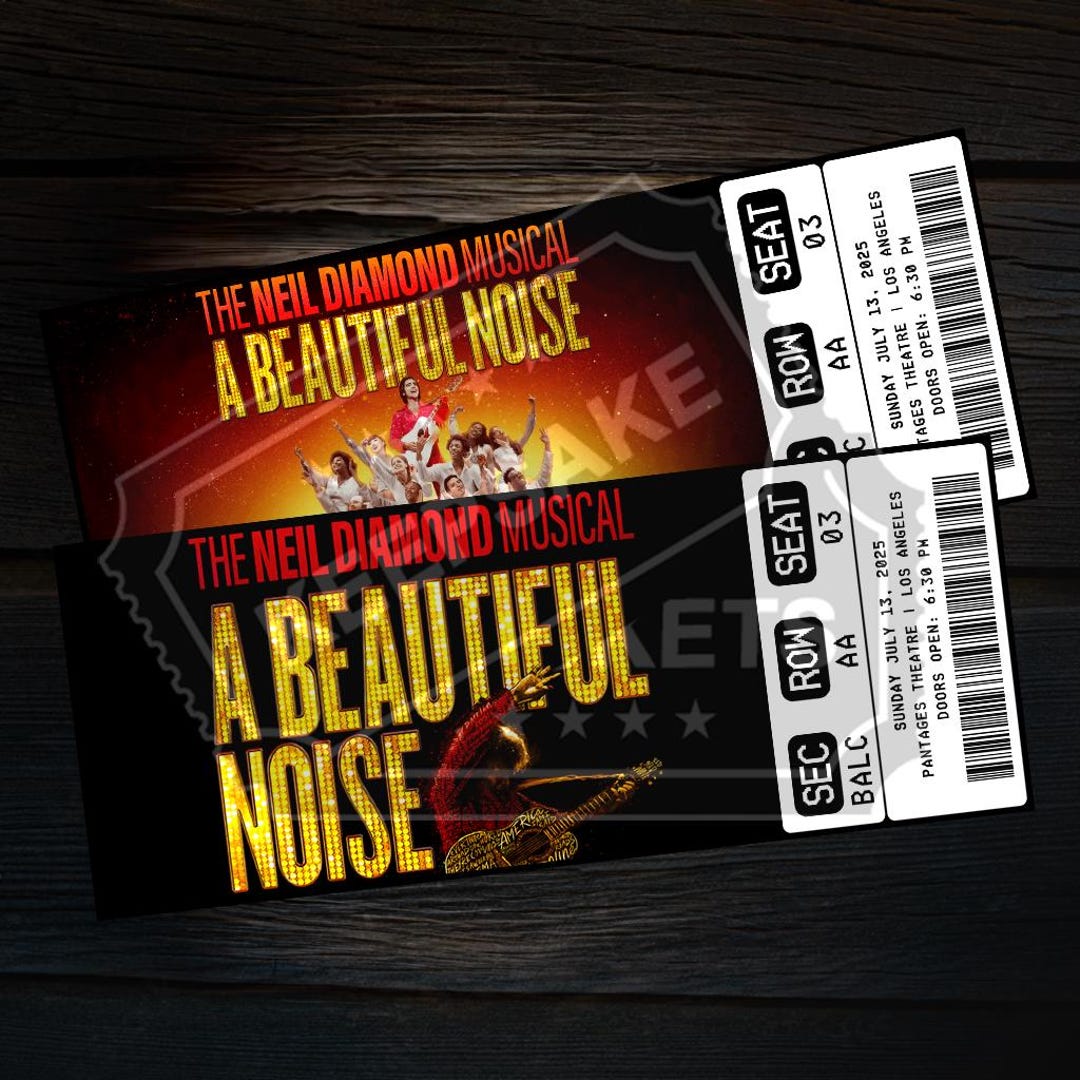 Printable A Beautiful Noise Musical Theatre Ticket | Personalized Gift ...