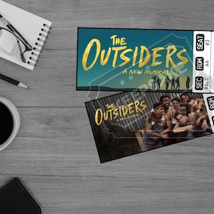 Printable the Outsiders Musical Theatre Ticket | Personalized Gift ...