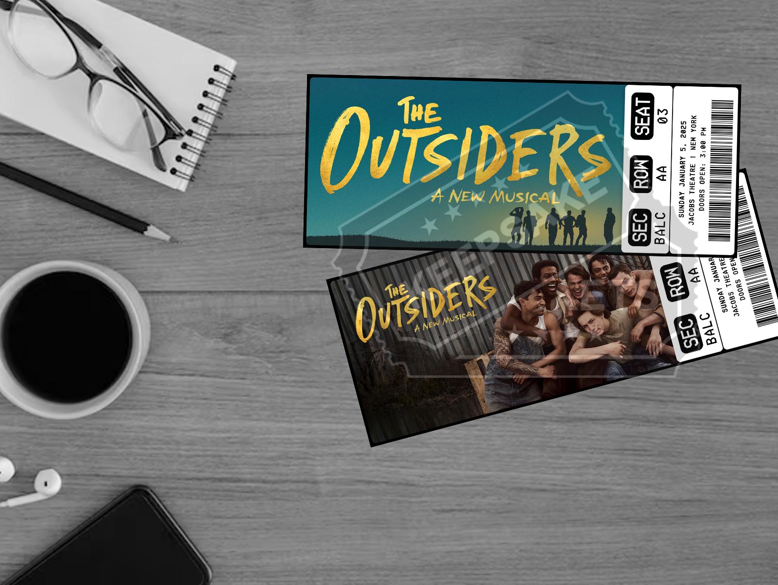 Printable the Outsiders Musical Theatre Ticket | Personalized Gift ...