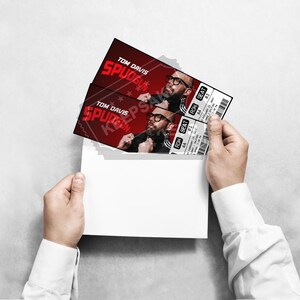 Printable Tom Davis Ticket Spudgun UK Tour 2026 | Personalized Live Comedy Show Gift Reveal ...