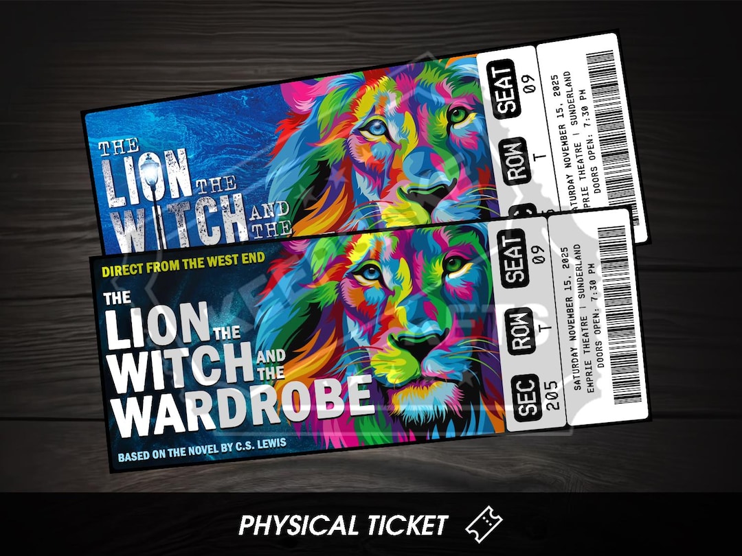 Custom the Lion the Witch and the Wardrobe Musical Theatre Ticket ...