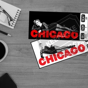 Printable Chicago the Musical Theatre Ticket | Personalized Gift Reveal ...