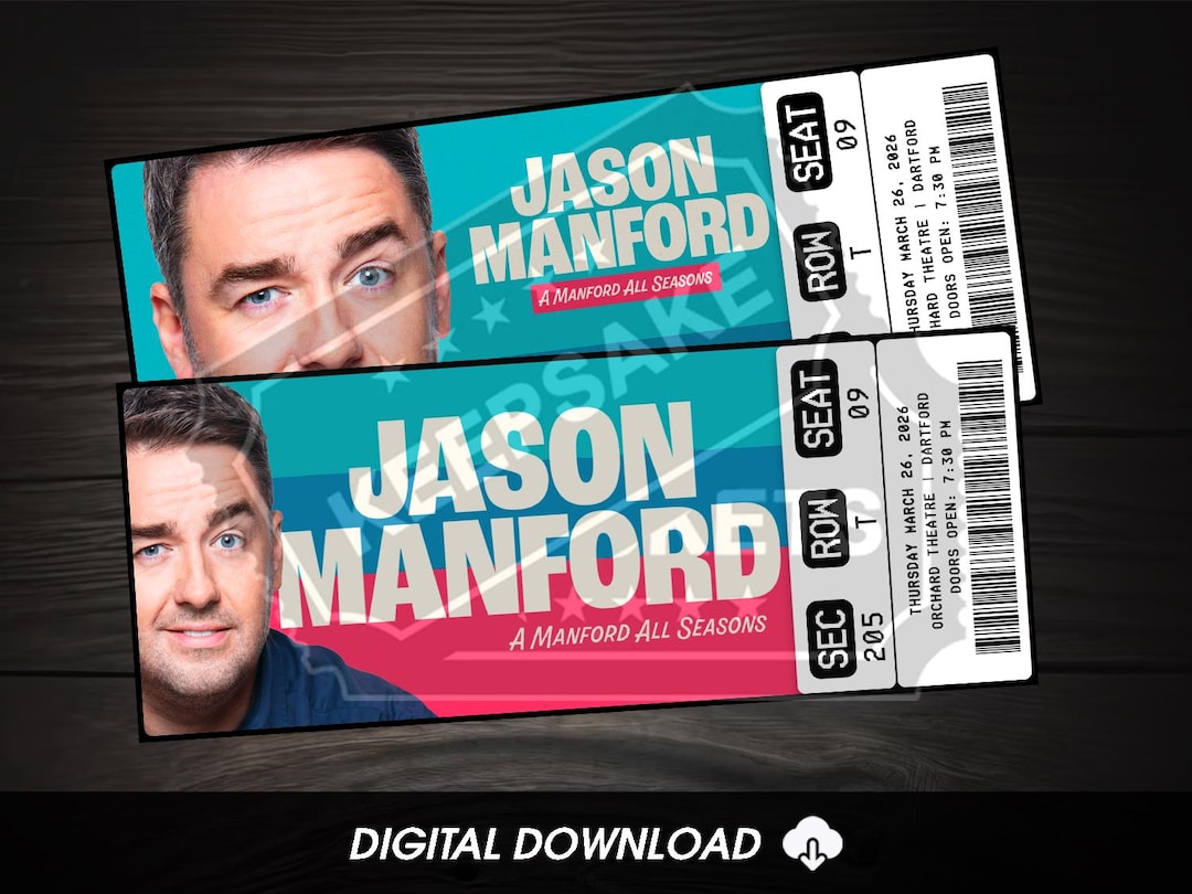 Printable Jason Manford Ticket A Manford All Seasons Tour ...
