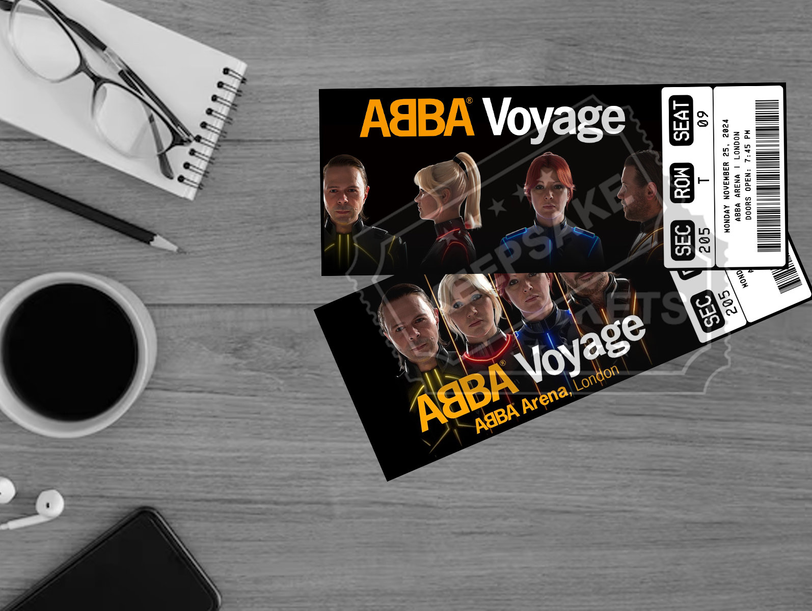 Printable Abba Voyage Ticket Personalized Gift Reveal Personalized ...
