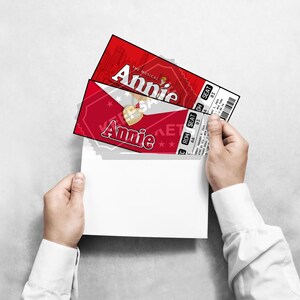 Printable Annie the Musical Theatre Ticket | Personalized Gift Reveal ...