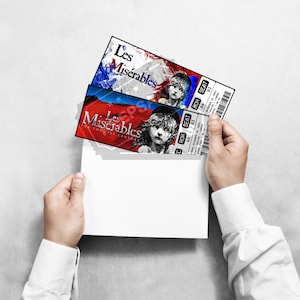 Printable Les Miserables Musical Theatre Ticket | Personalized Gift ...