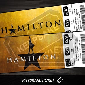 Custom Hamilton Musical Theatre Ticket | Personalized Gift Reveal | Editable West End / Broadway ...