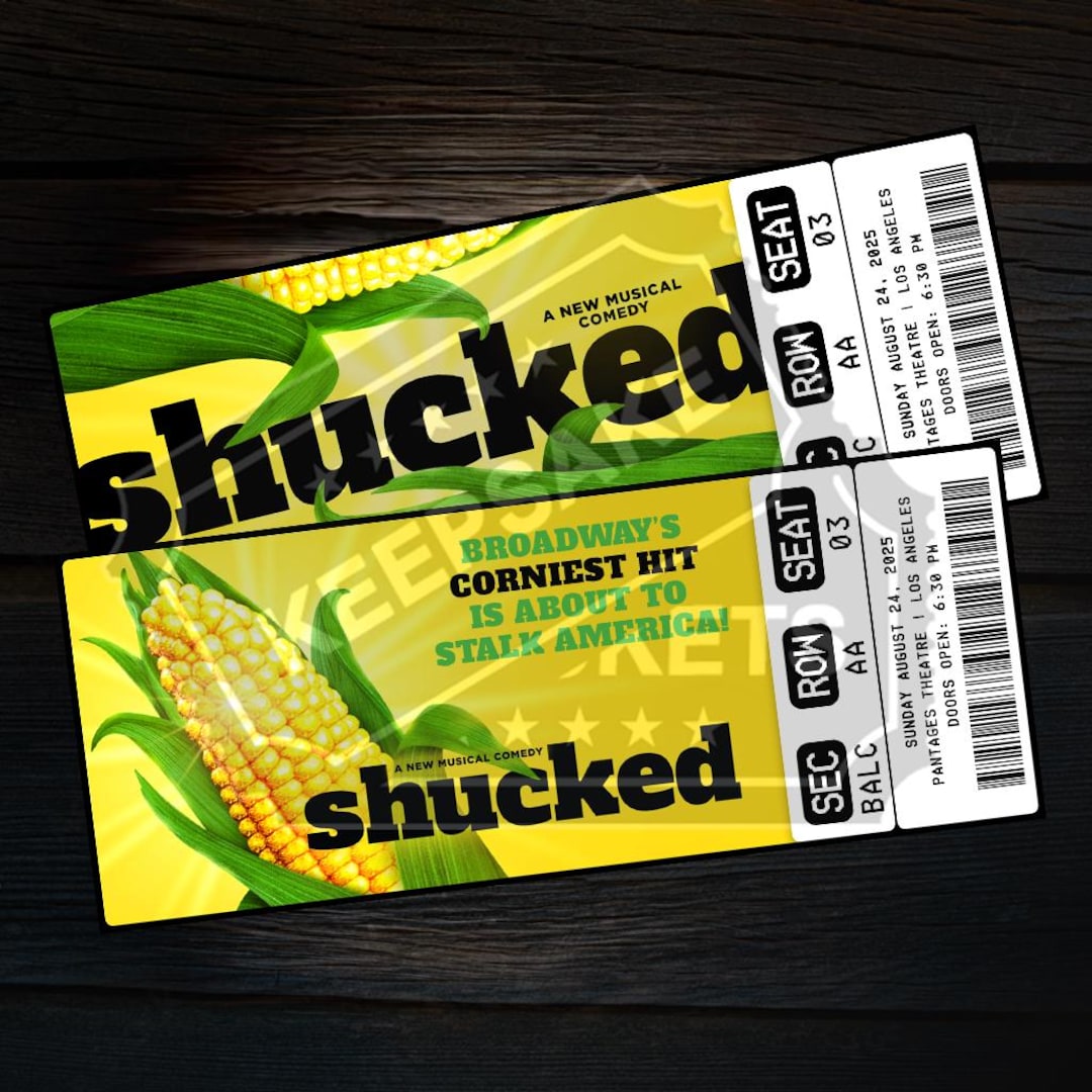 Printable Shucked Musical Theatre Ticket | Personalized Gift Reveal ...