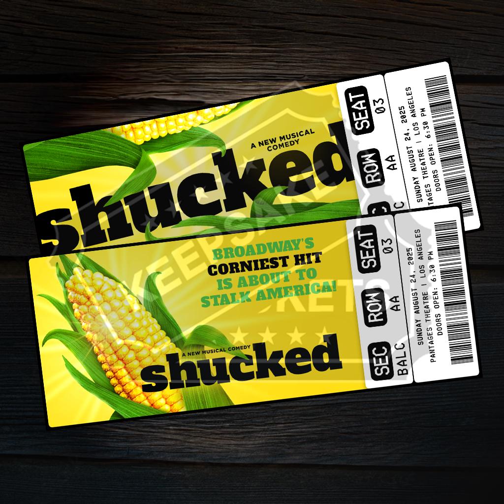 Printable Shucked Musical Theatre Ticket Personalized Gift Reveal ...