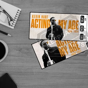 Printable Kevin Hart Ticket Acting My Age Tour 2024 Personalized Live ...