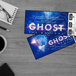 Printable Ghost the Musical Theatre Ticket | Personalized Gift Reveal ...