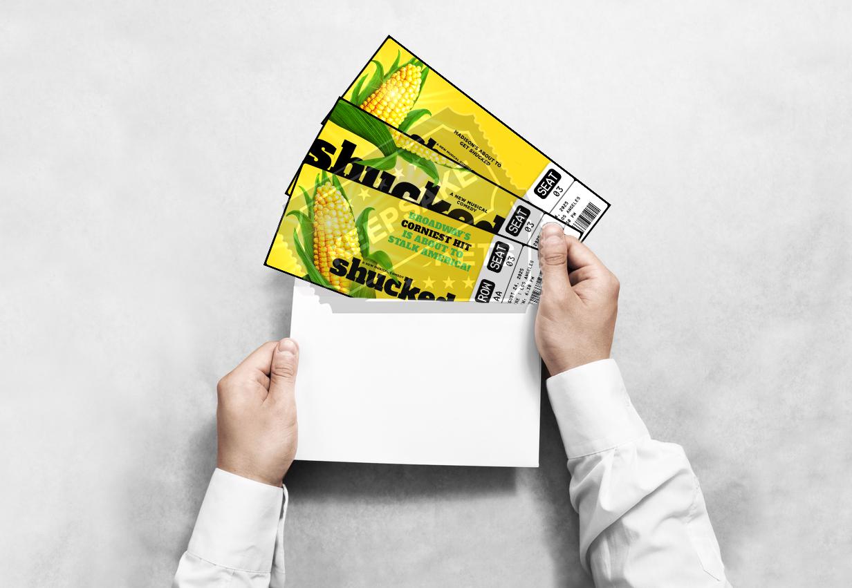 Printable Shucked Musical Theatre Ticket Personalized Gift Reveal ...