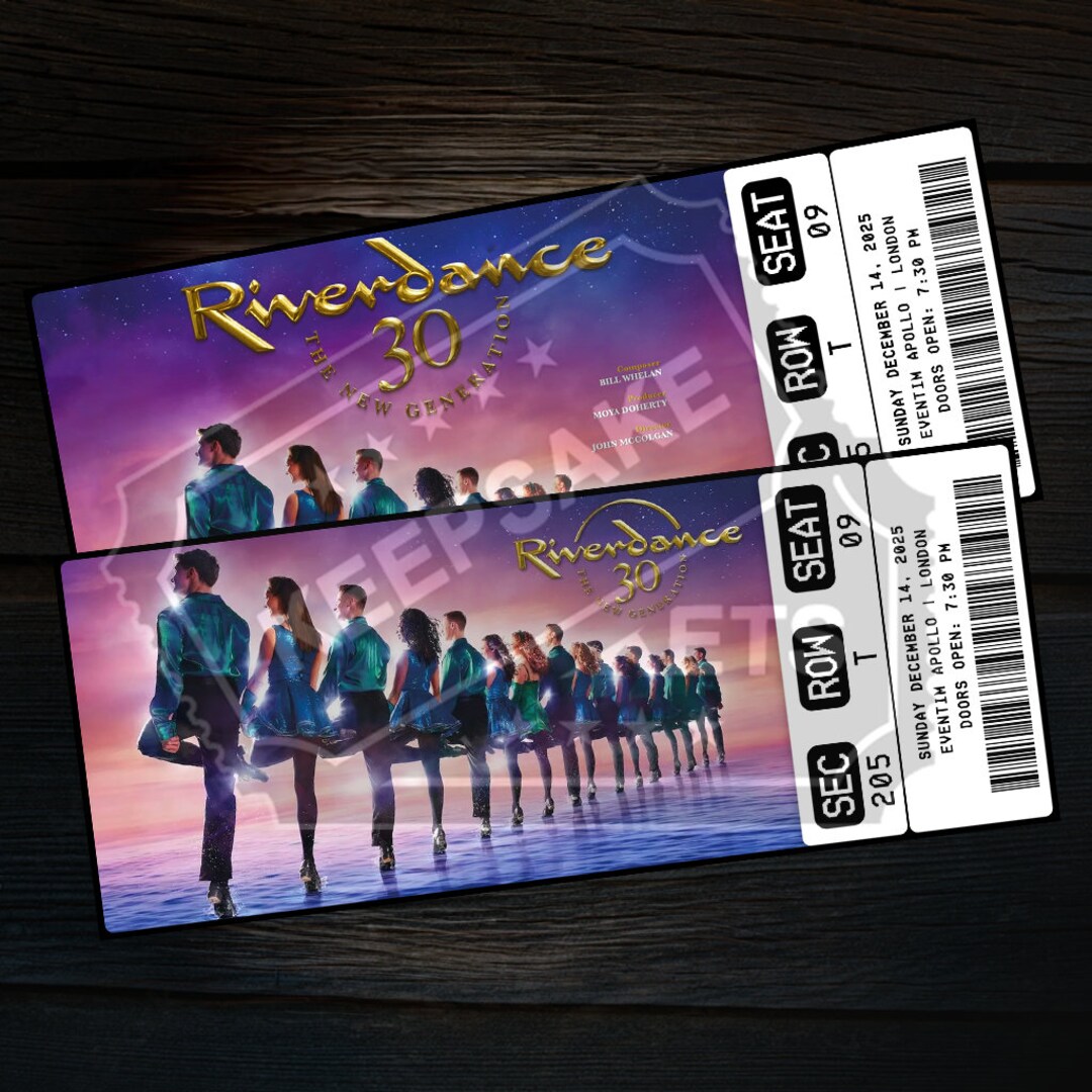 Printable Riverdance 30 Ticket the New Generation Tour Personalized ...