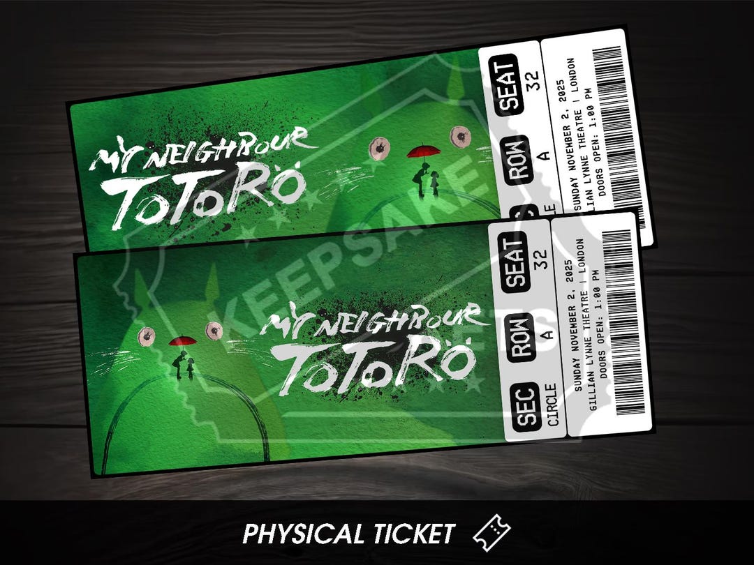 Custom My Neighbour Totoro Musical Theatre Ticket | Personalized Gift ...