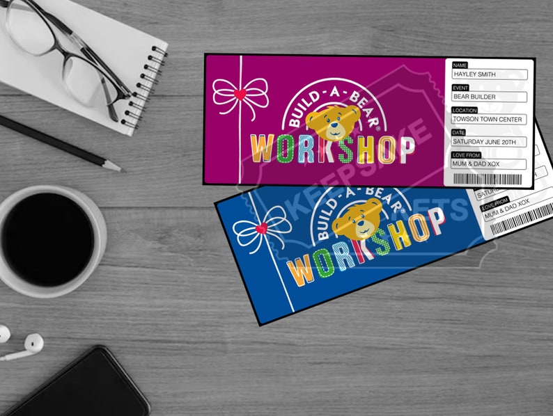 Printable Bear Workshop Invite Ticket | Teddy Bear Builder | Surprise ...