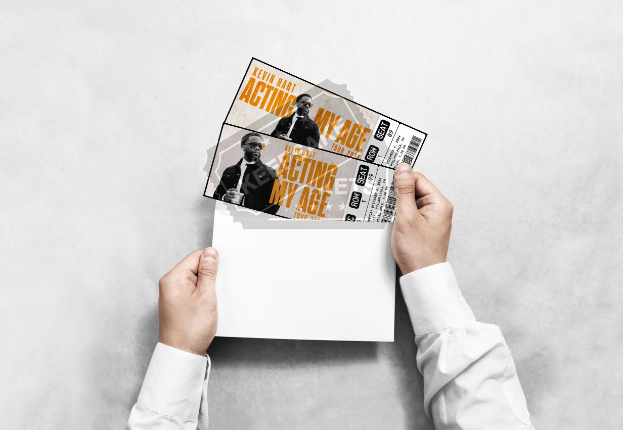 Printable Kevin Hart Ticket Acting My Age Tour 2024 Personalized Live ...