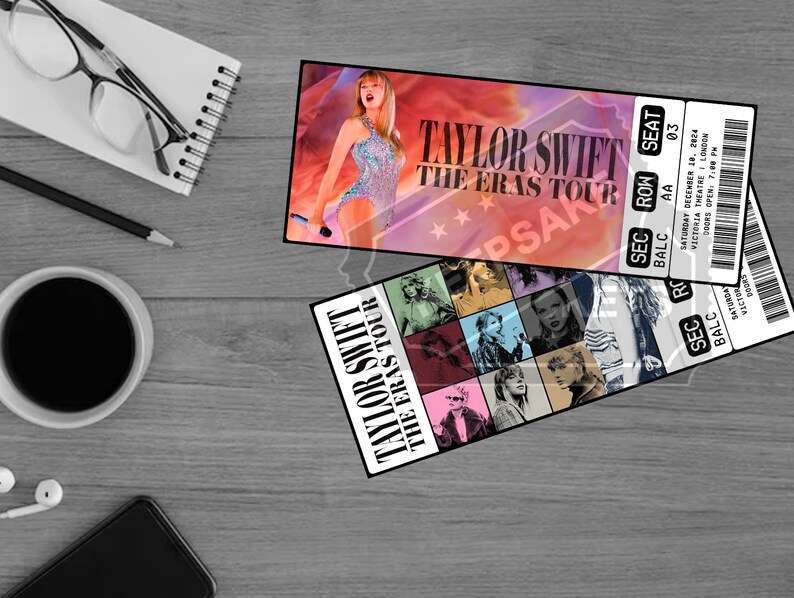 Printable Taylor Swift Ticket the Eras Tour Personalized Gift Reveal ...