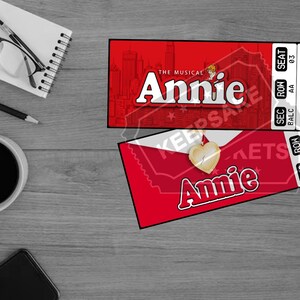 Printable Annie the Musical Theatre Ticket | Personalized Gift Reveal ...