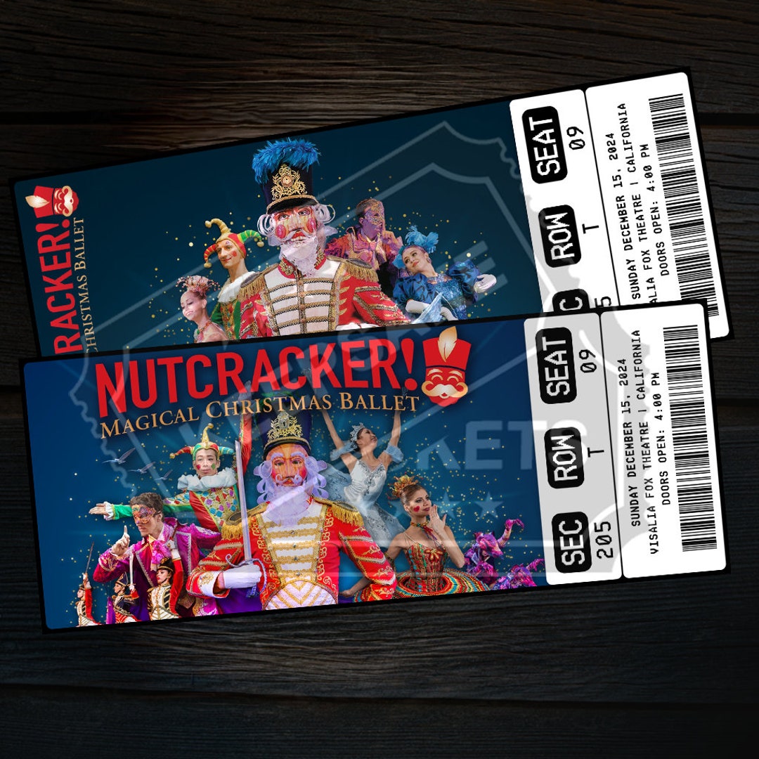 Printable Nutcracker Magical Christmas Ballet Ticket | Personalized ...