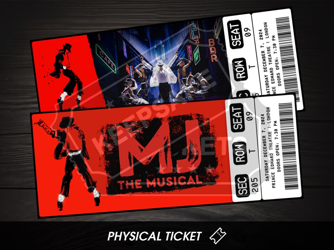 Custom MJ the Musical Theatre Ticket | Personalized Gift Reveal ...