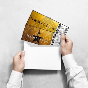 Custom Hamilton Musical Theatre Ticket | Personalized Gift Reveal | Editable West End / Broadway ...