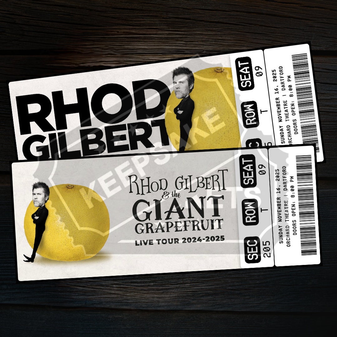 Printable Rhod Gilbert and the Giant Grapefruit Ticket Live Tour ...