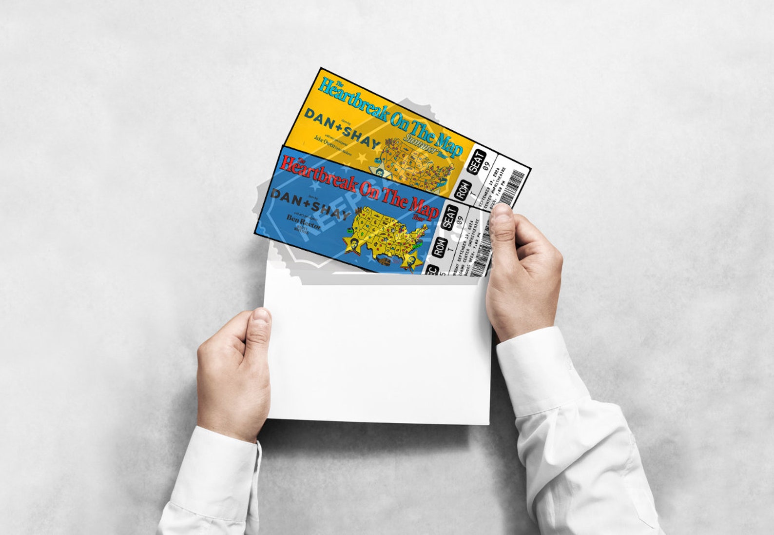 Printable Dan Shay Ticket Heartbreak on the Map Tour Personalized Gift ...