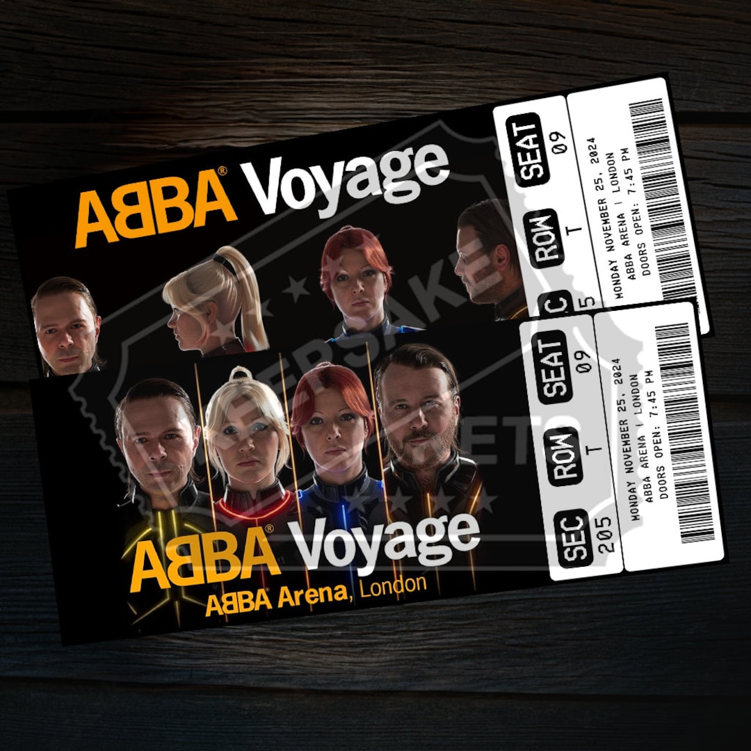 Printable Abba Voyage Ticket Personalized Gift Reveal Personalized Music Concert Show Souvenir ...