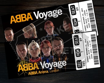 Abba Voyage Personalised Souvenir Ticket - Etsy UK